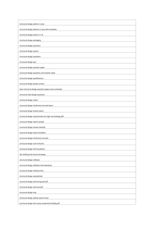 Structural Engineer | Structural Designer Sulawesi Tengah Palu Sulawesi | PDF