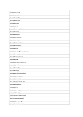 Structural Engineer | Structural Designer Sulawesi Tengah Palu Sulawesi | PDF