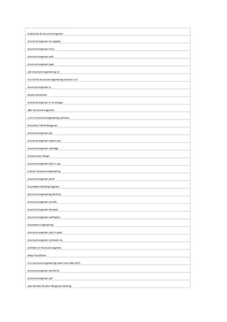 Structural Engineer | Structural Designer Sulawesi Tengah Palu Sulawesi | PDF