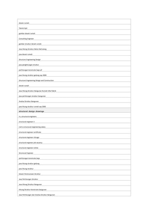 Structural Engineer | Structural Designer Sulawesi Tengah Palu Sulawesi | PDF