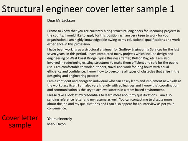 Structural engineer cover letter | PPT