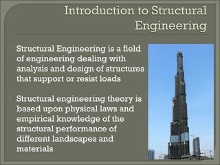 Itroduction to Structural engineering | PPT | Civil Engineering ...