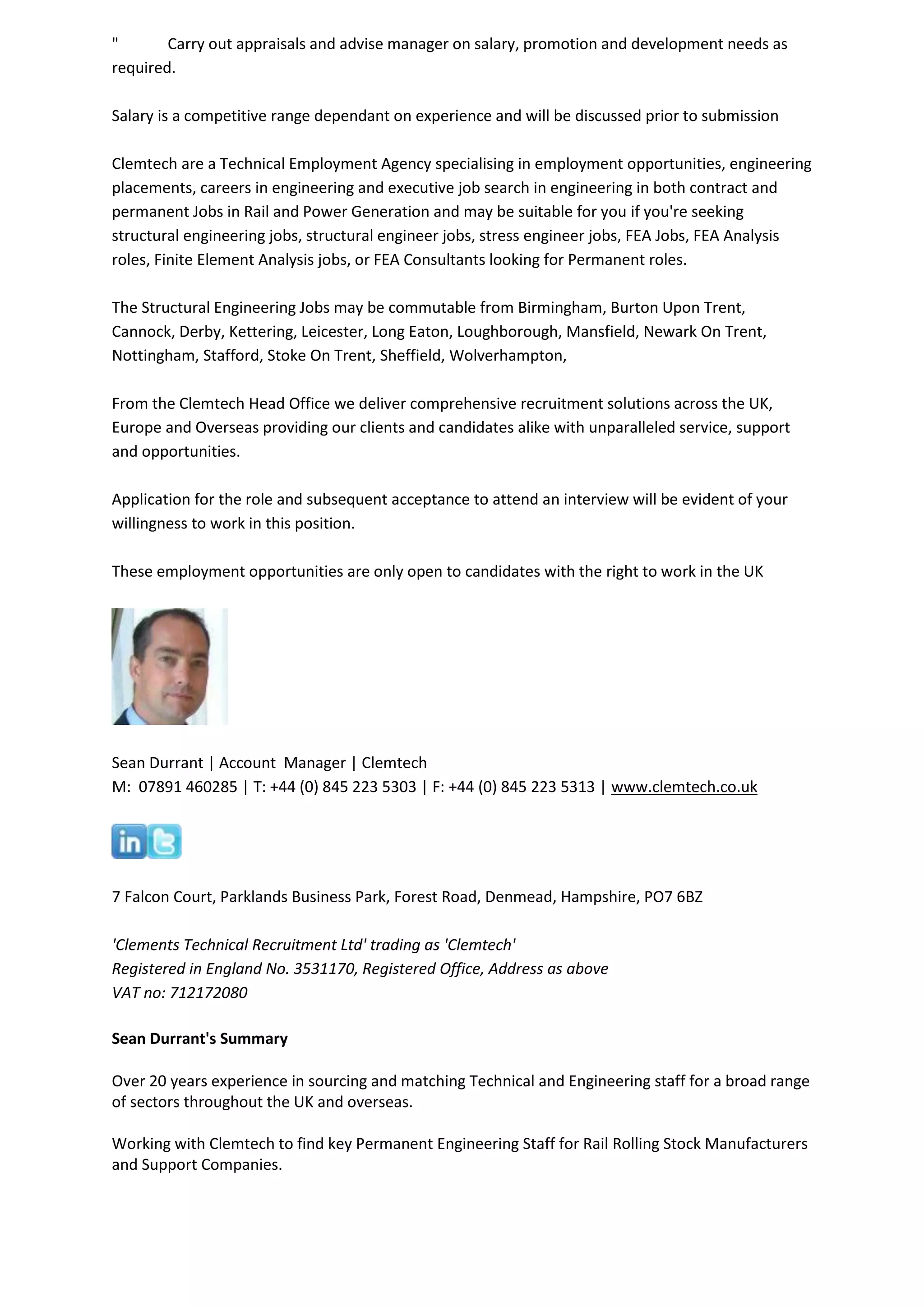 Structural Engineering Jobs Ref 1401-21 | PDF