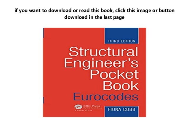 Structural Engineers Pocket Book Eurocodes Full Synopsis