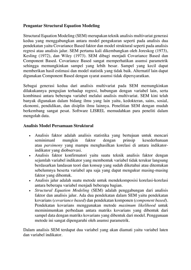 Structural equation modeling | PDF