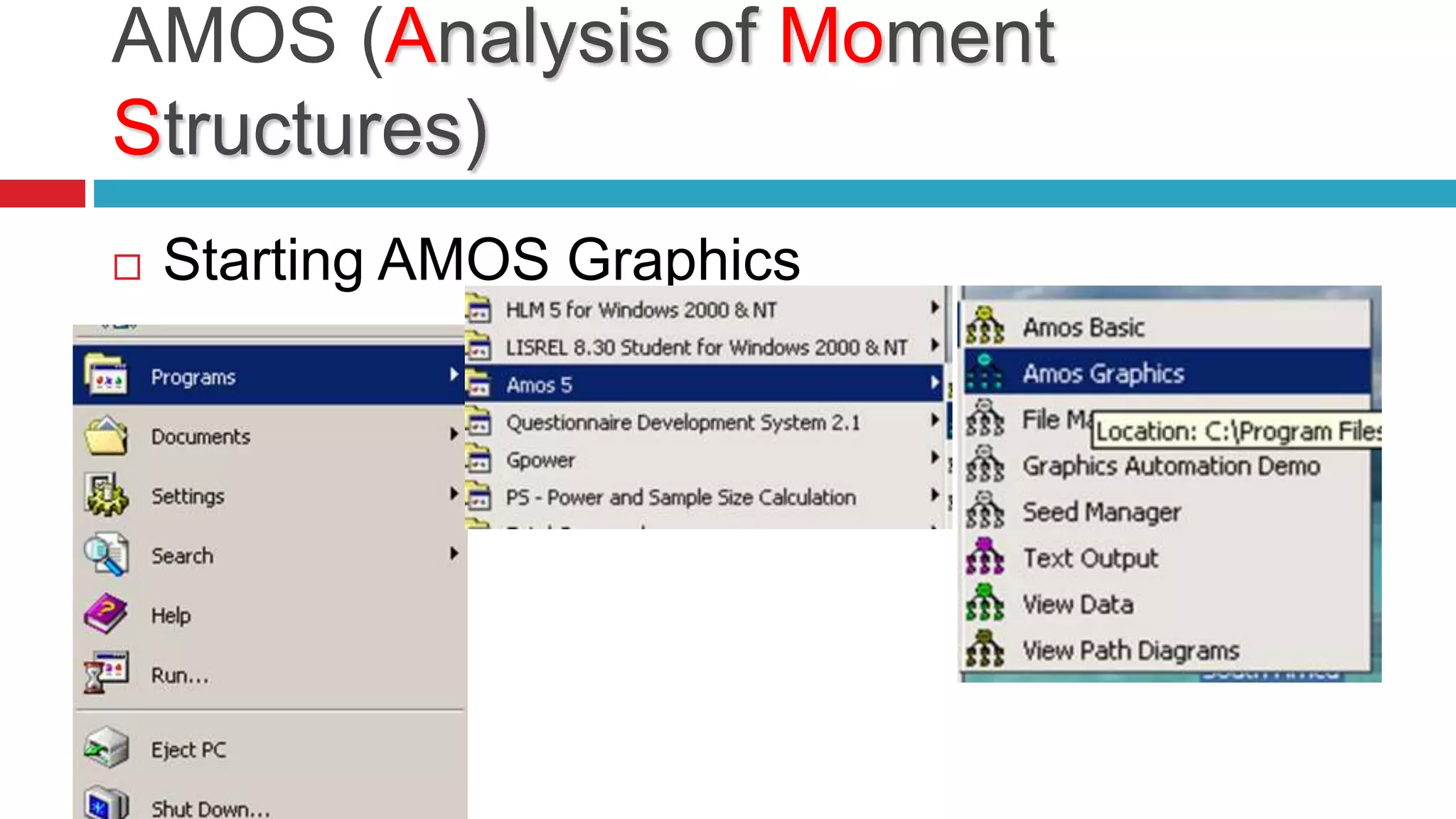 Structural equation modeling in amos | PPTX