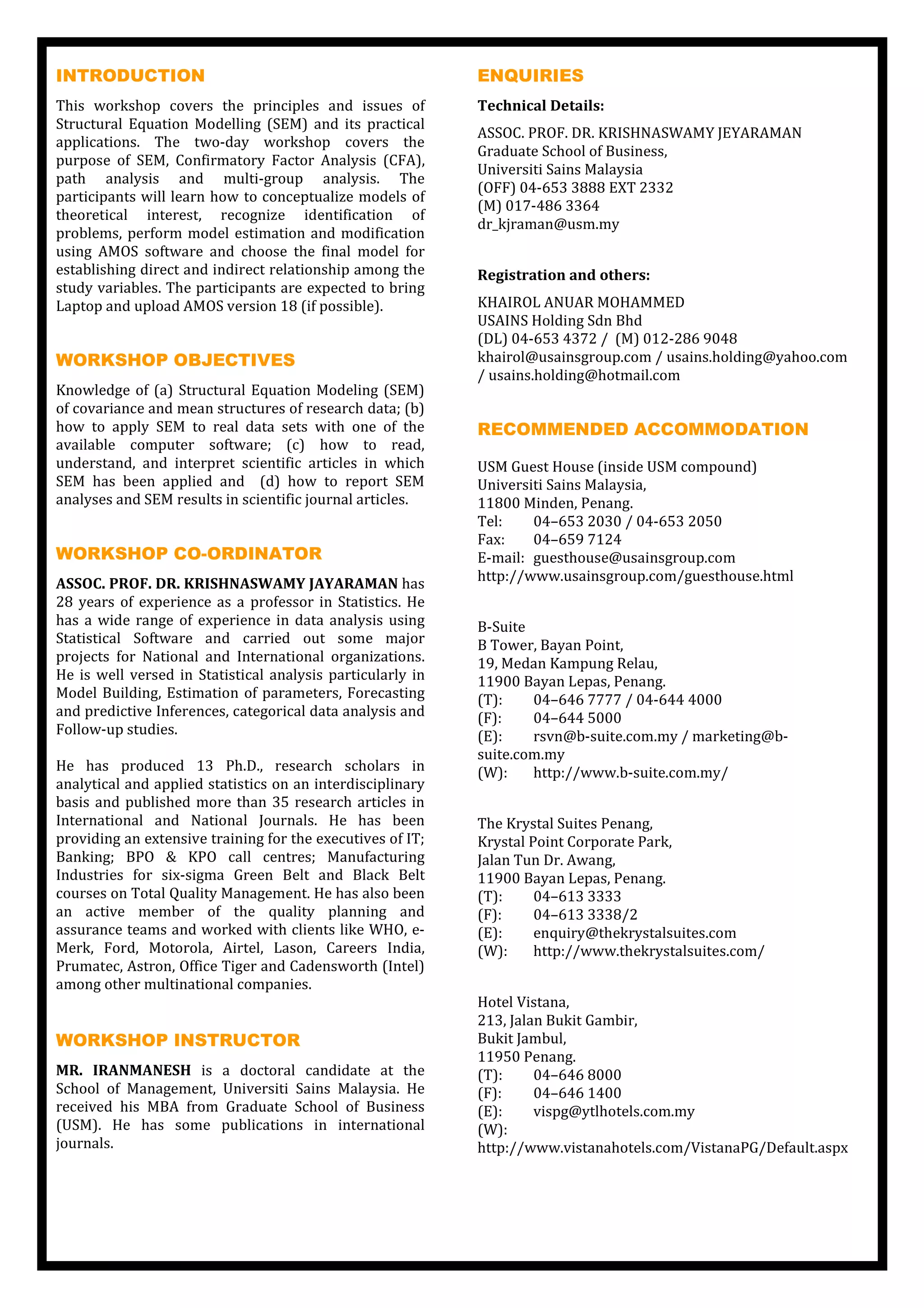 Structural Equations Modelling (SEM) and Its Application March 2013 ...