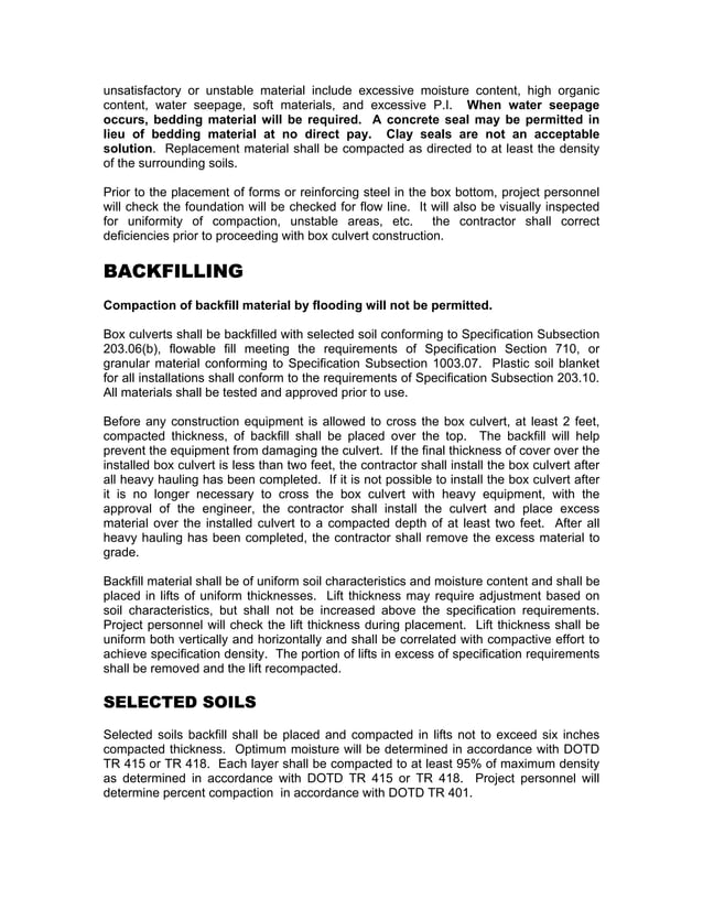 Structural excavation and backfill | PDF