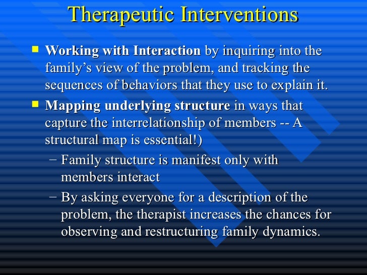 Structural Family Therapy Structural Family Therapy