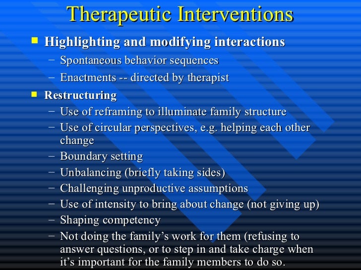Structural Family Therapy Structural Family Therapy