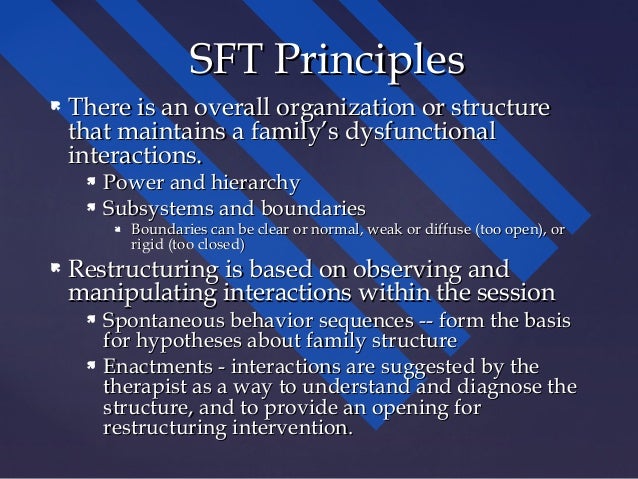 Structural Family Therapy Structural Family Therapy