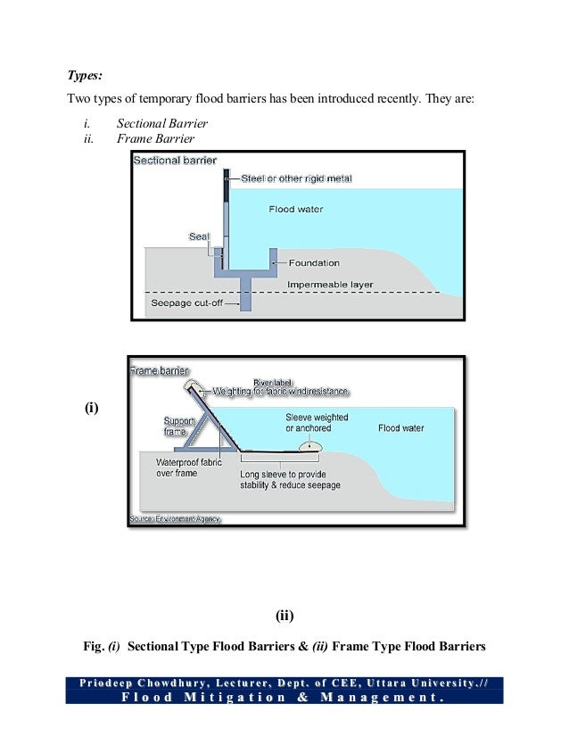 Structural flood control options