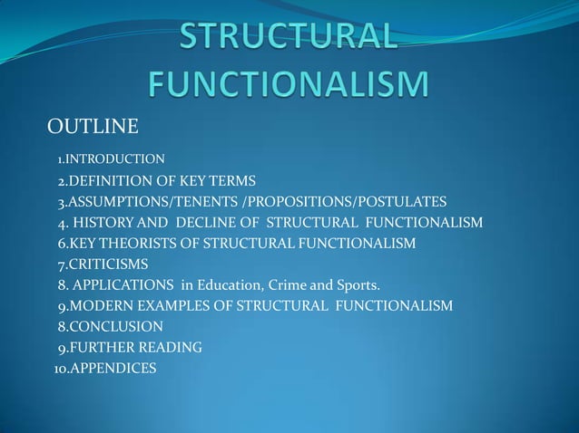 Structural functionalism | PPT