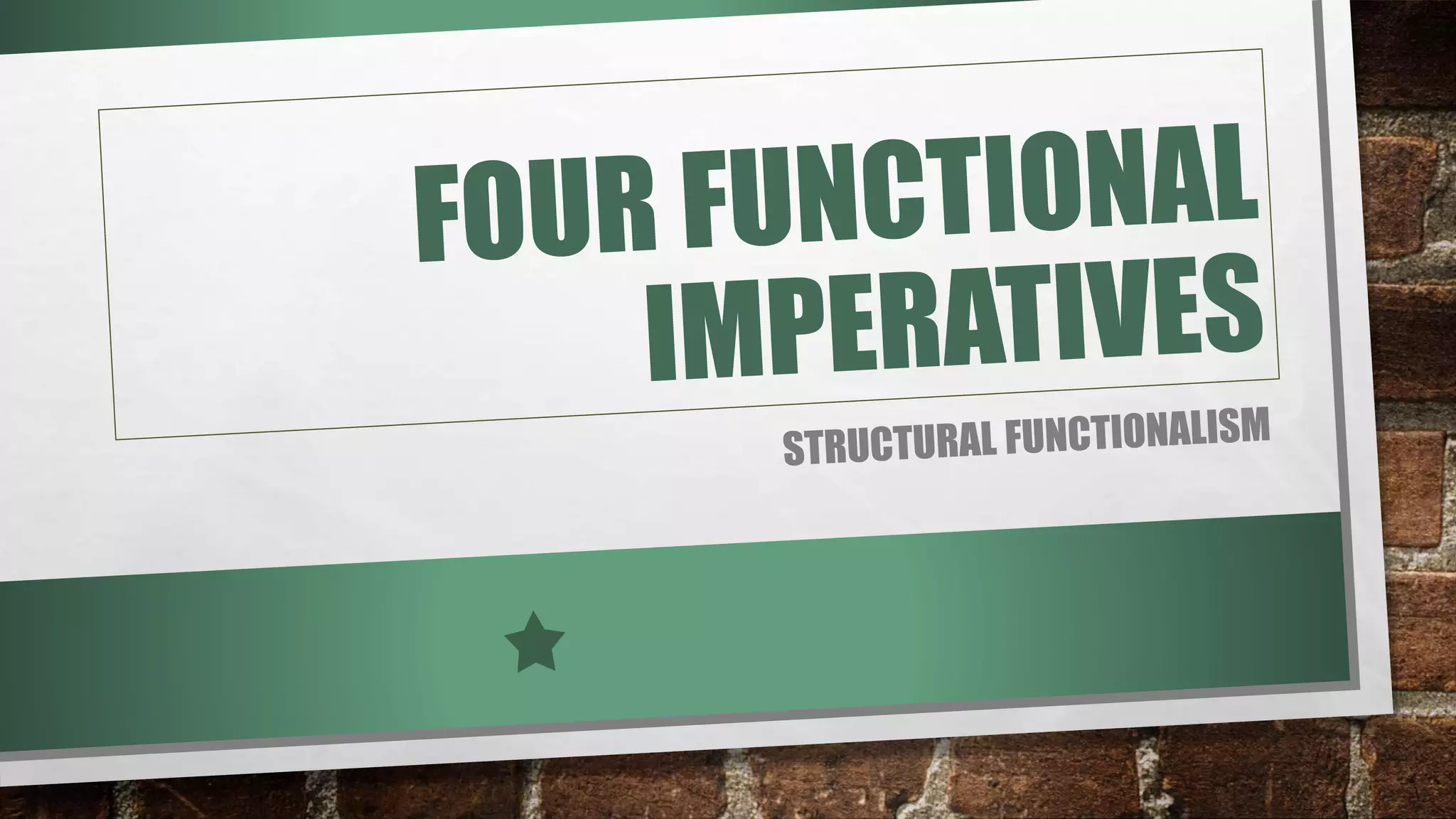 Structural functionalism | PPT