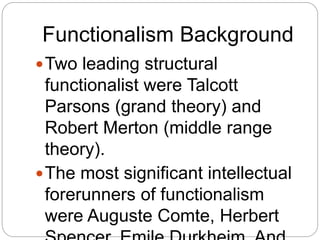 Structural functionalism - DISCIPLINE AND IDEAS IN THE SOCIAL SCIENCE ...