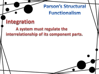 Structural functionalism | PPTX | Science