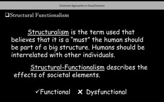 DISS - Approaches - Structural Functionalism | PPTX