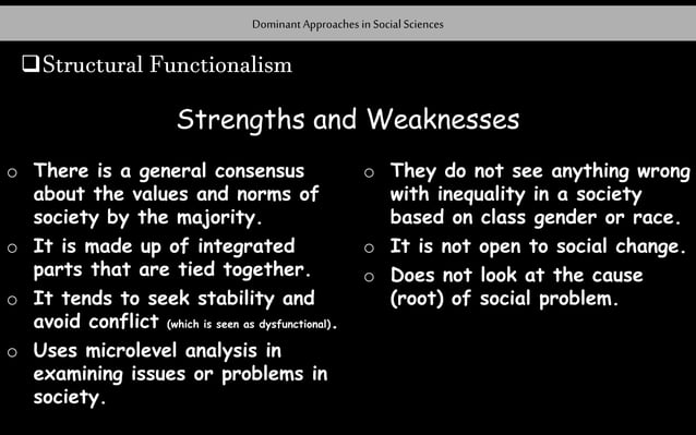 DISS - Approaches - Structural Functionalism | PPTX