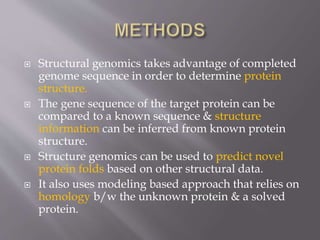 Structural genomics | PPTX
