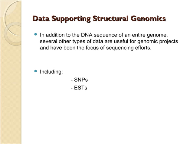 Structural genomics | PPT