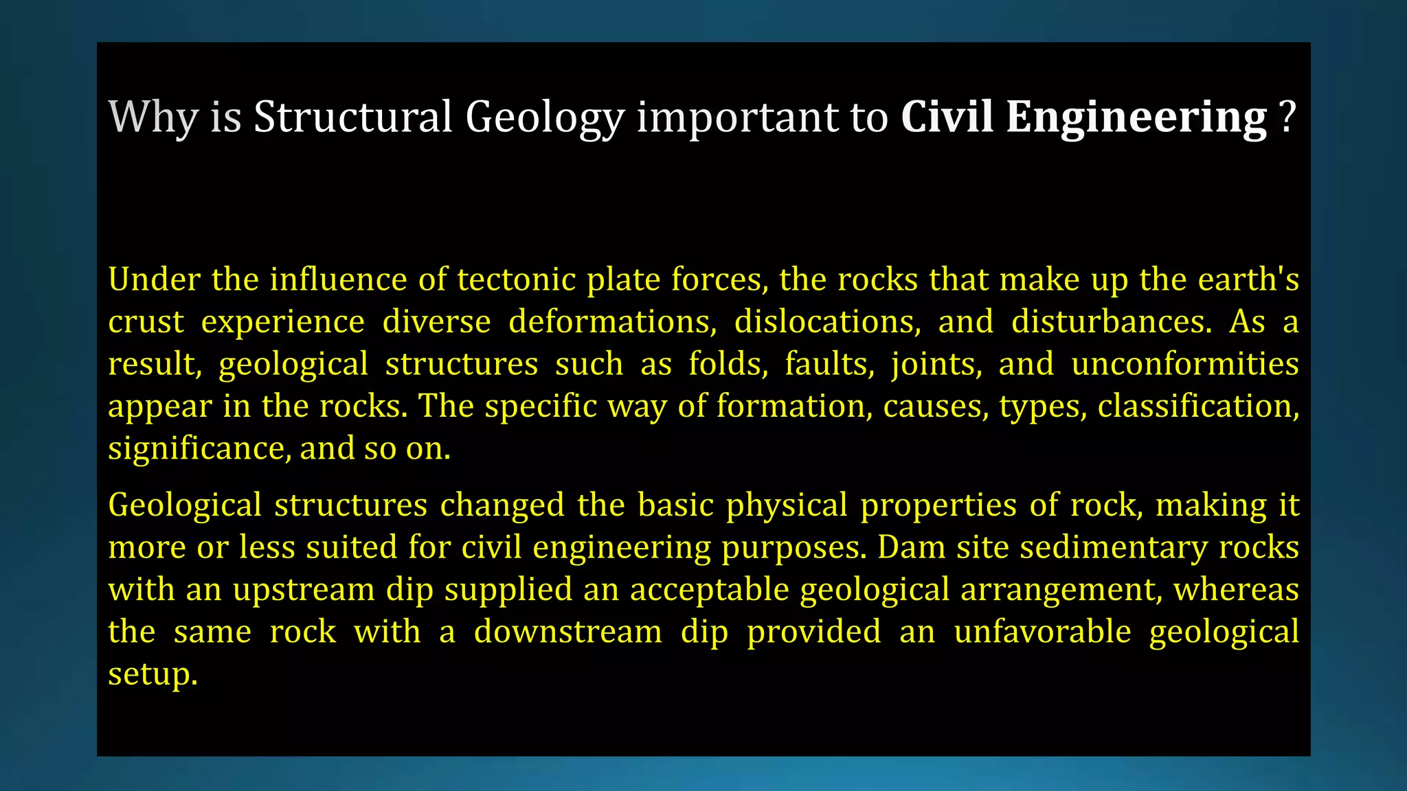 Structural Geology for Civil Engineering | PPTX