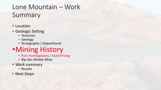 Lone Mountain Geology, History and More | PPT