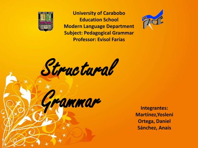 Structural grammar iii | PPTX