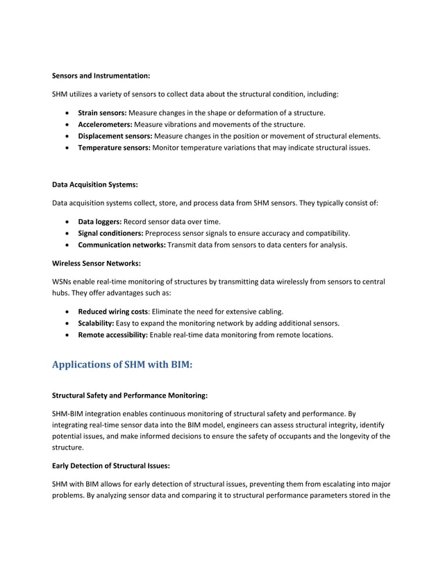 Structural Health Monitoring (SHM) with BIM | PDF