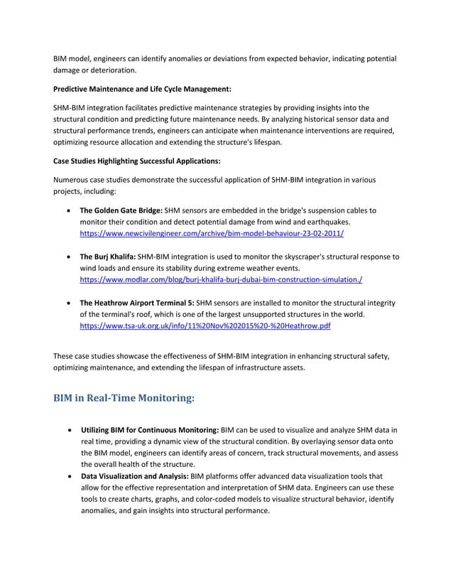Structural Health Monitoring (SHM) with BIM | PDF