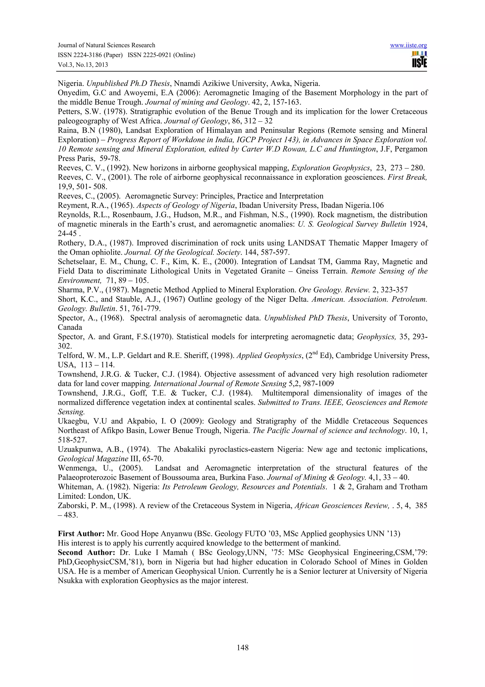 Structural interpretation of abakiliki – ugep, using | PDF