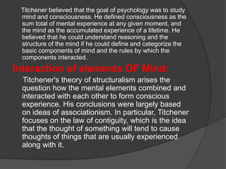 Structuralism Psychology