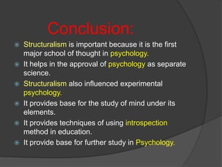 Structuralism Psychology