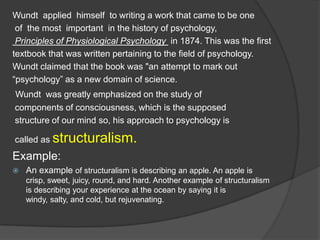 Structuralism Psychology Example