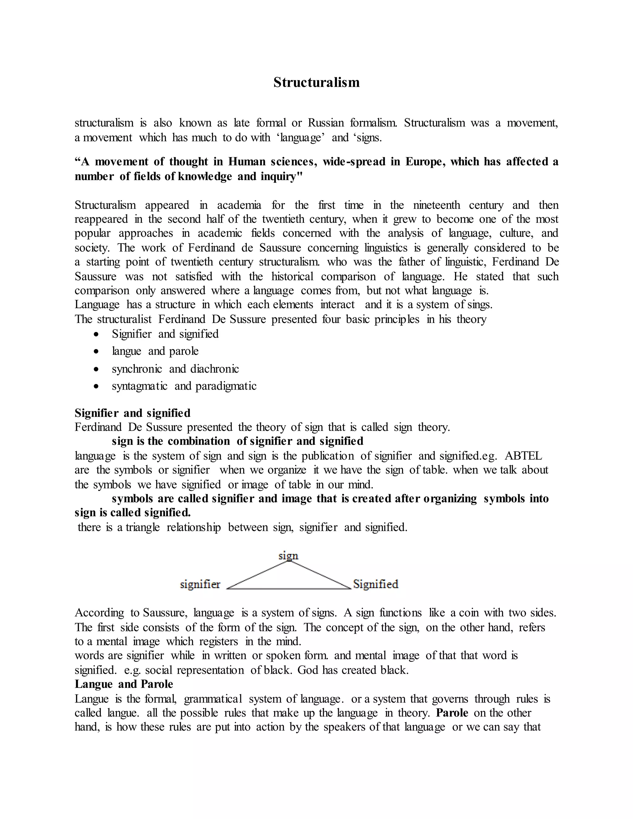 Structuralism | DOCX