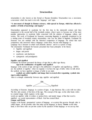 Structuralism | DOCX