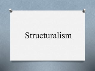 Structuralism | PPTX