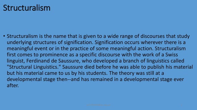 Structuralism | PPT