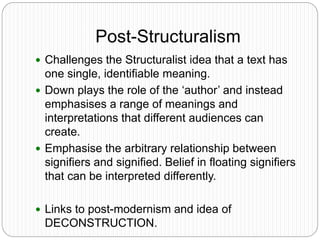 Structuralism and Post Structuralism | PPTX