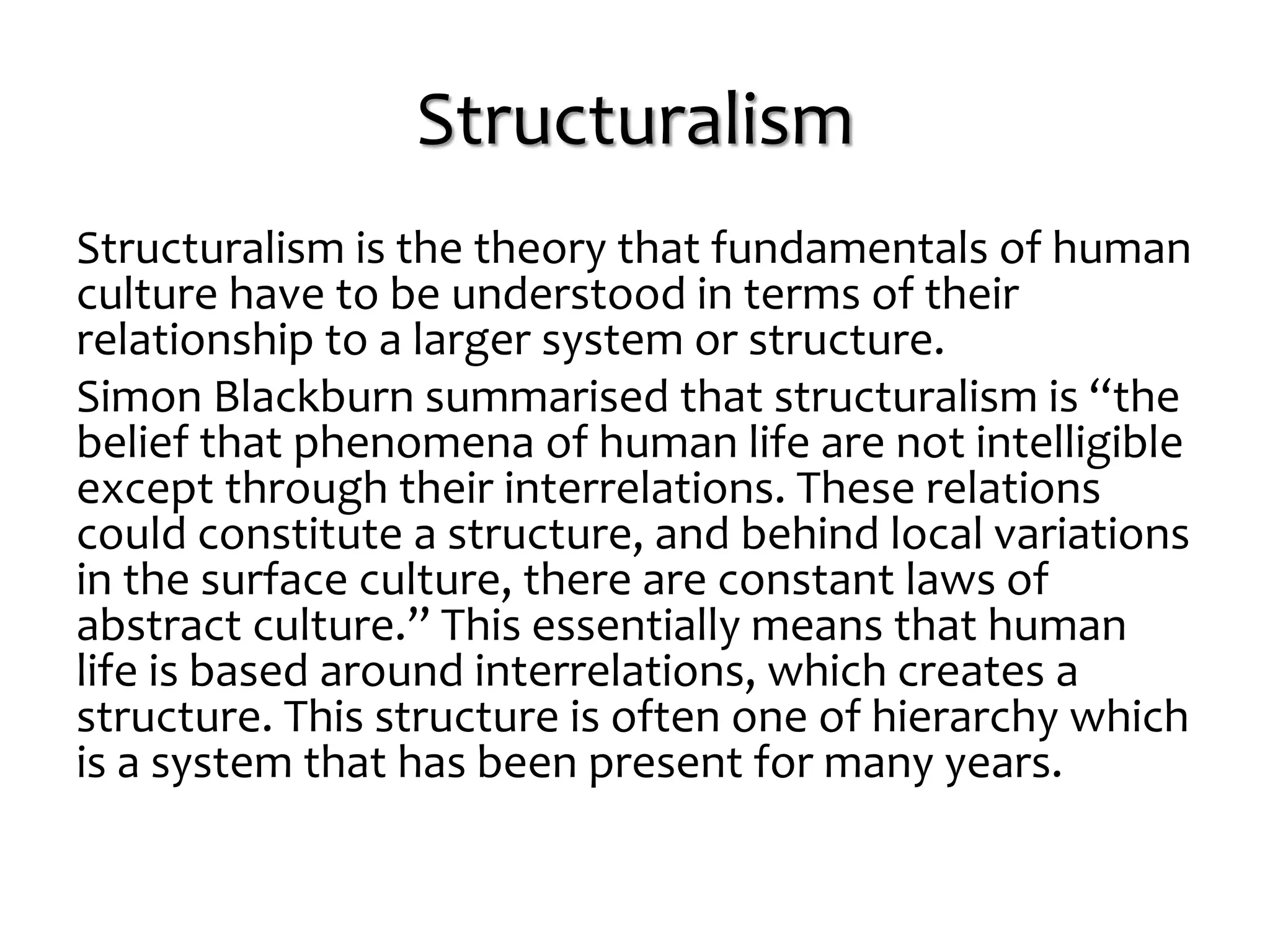 Structuralism and Post Structuralism | PPTX