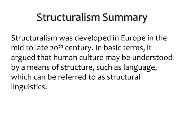 Structuralism and Post Structuralism | PPTX