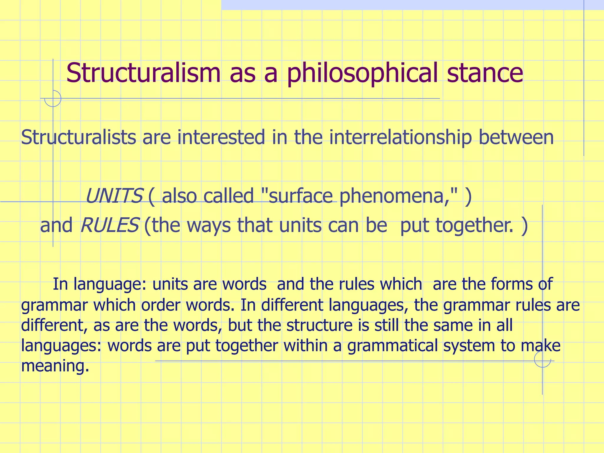 Structuralism and Saussure | PPT