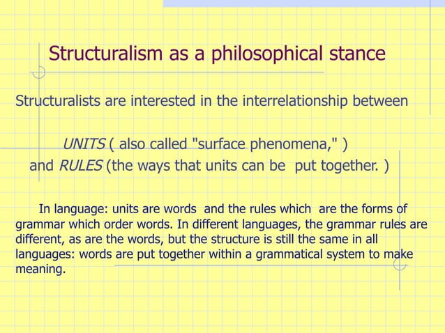 Structuralism and Saussure | PPT
