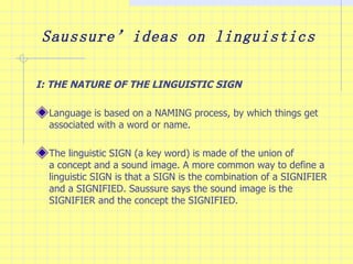 Structuralism and Saussure | PPT