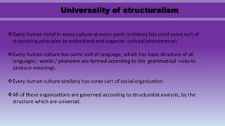 Structuralism ! | PPTX | Science