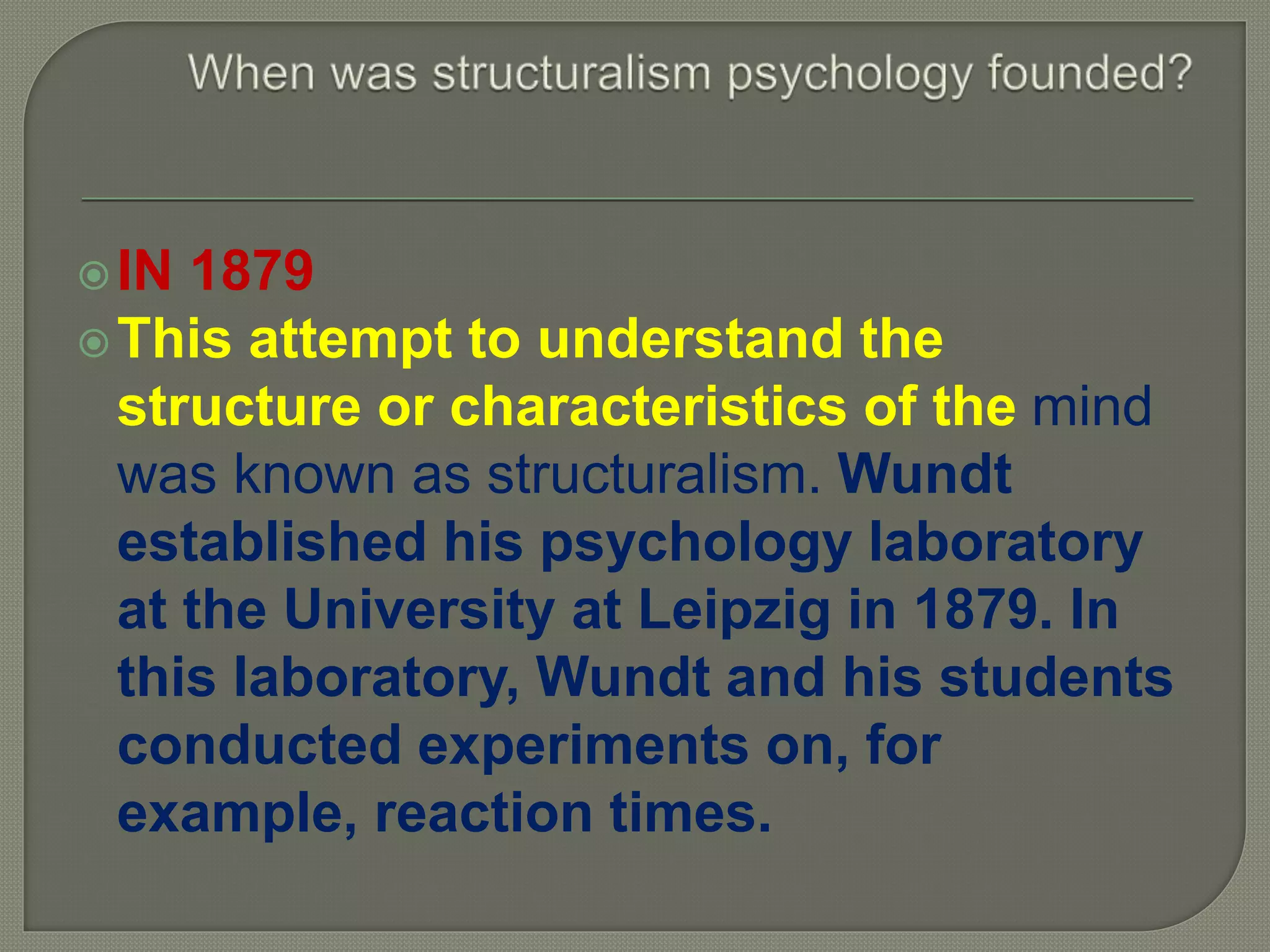 Structuralism School of Psychology | PPTX