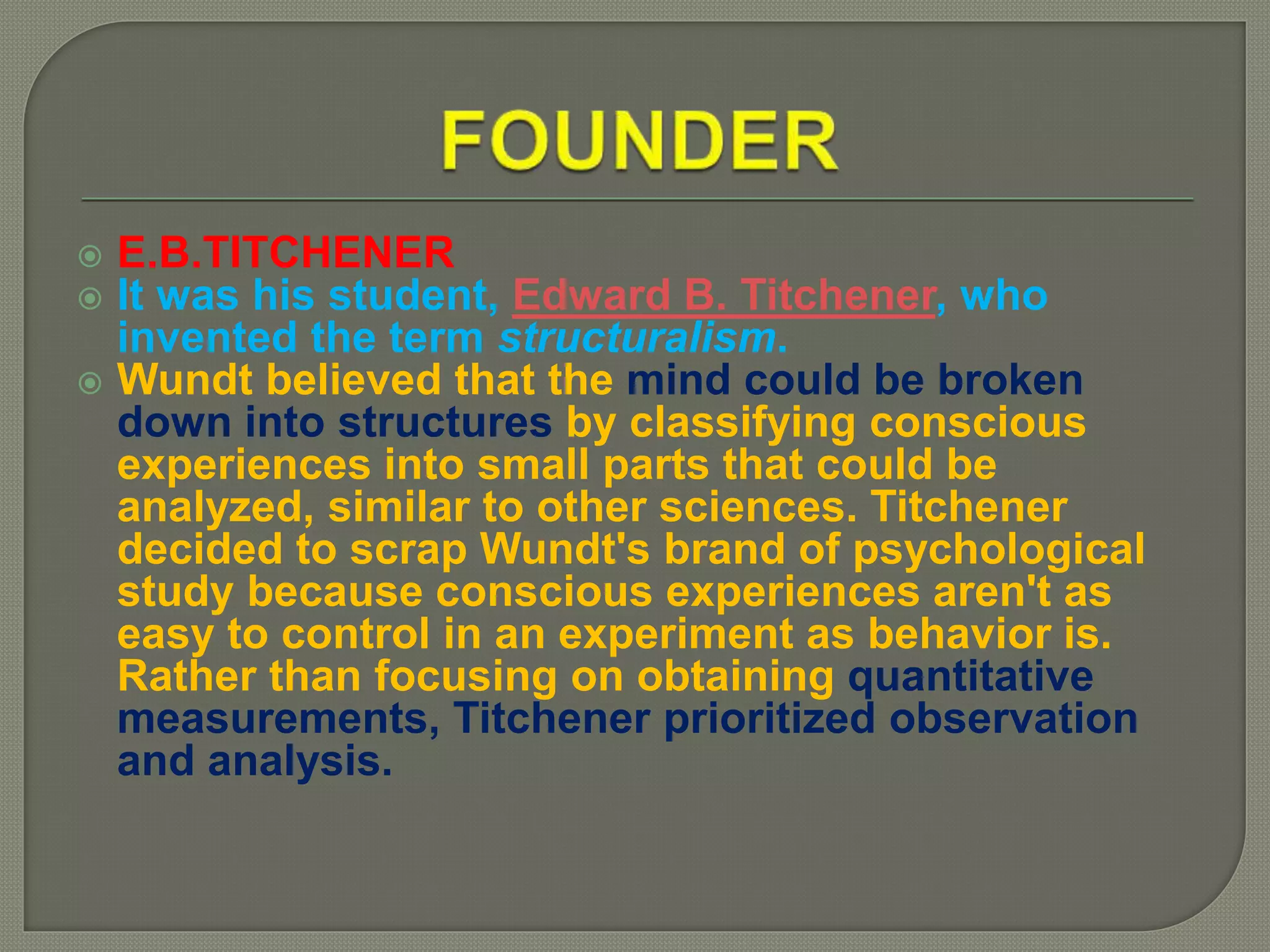 Structuralism School of Psychology | PPTX