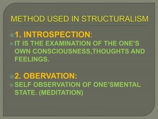 Structuralism School of Psychology | PPTX