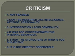 Structuralism School of Psychology | PPTX