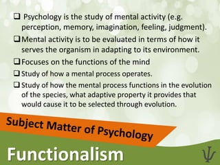 Functionalism Psychology