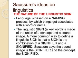 Structuralism in linguistics | PPTX